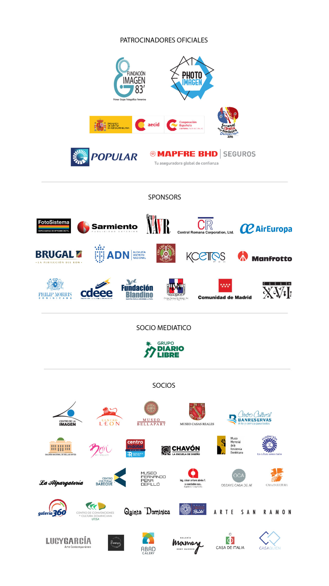PATROCINADORES – EDICIÓN 2018 | Photoimagen